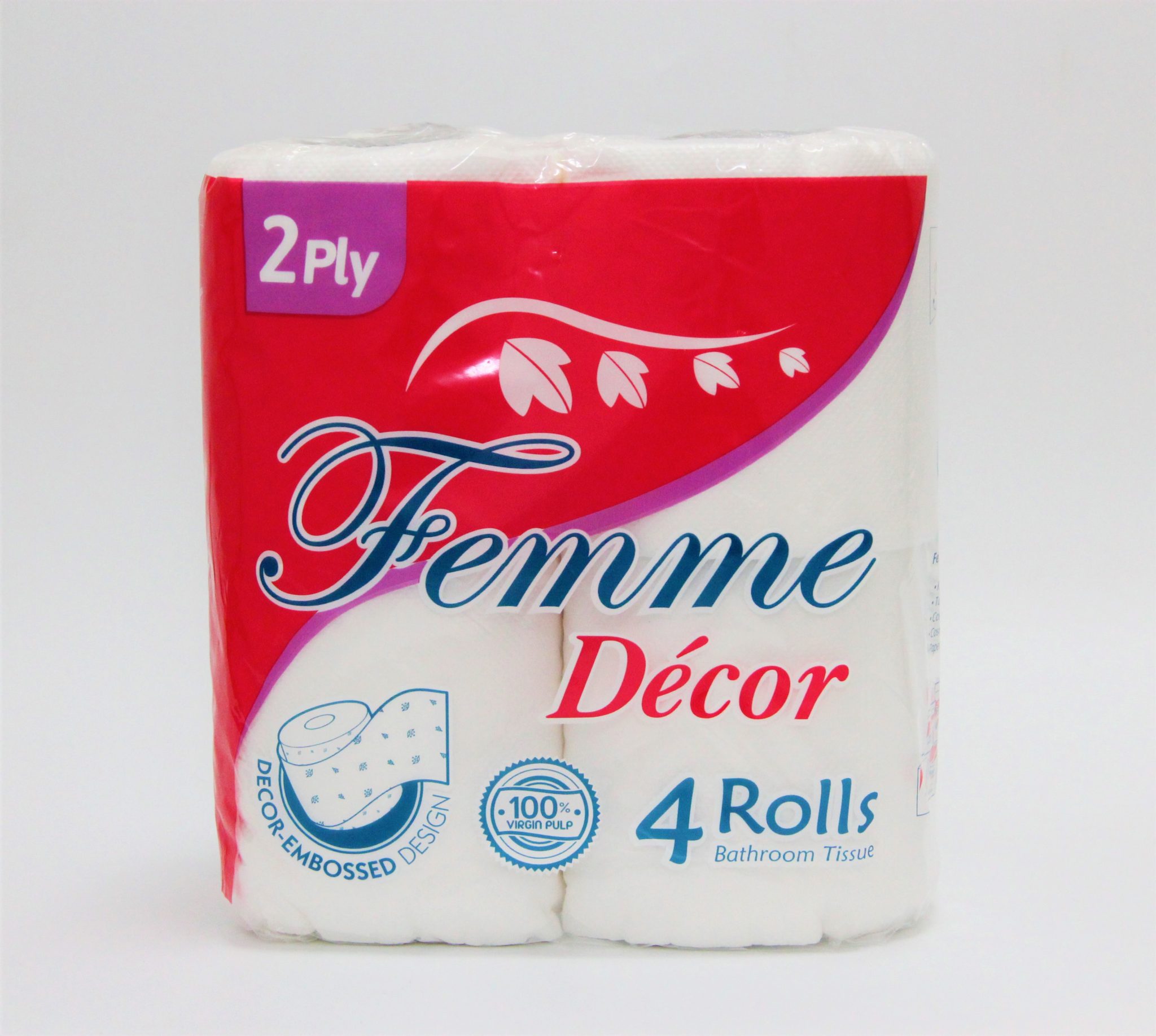 FEMME DECOR BATHROOM TISSUE 4 ROLLS 2PLY 300SHEETS - Iloilo Supermart ...