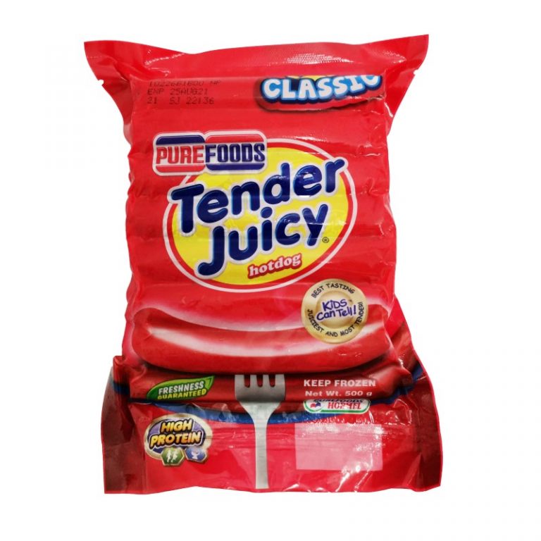 PUREFOODS TENDER JUICY HOTDOG CLASSIC 500G - Iloilo Supermart Online ...