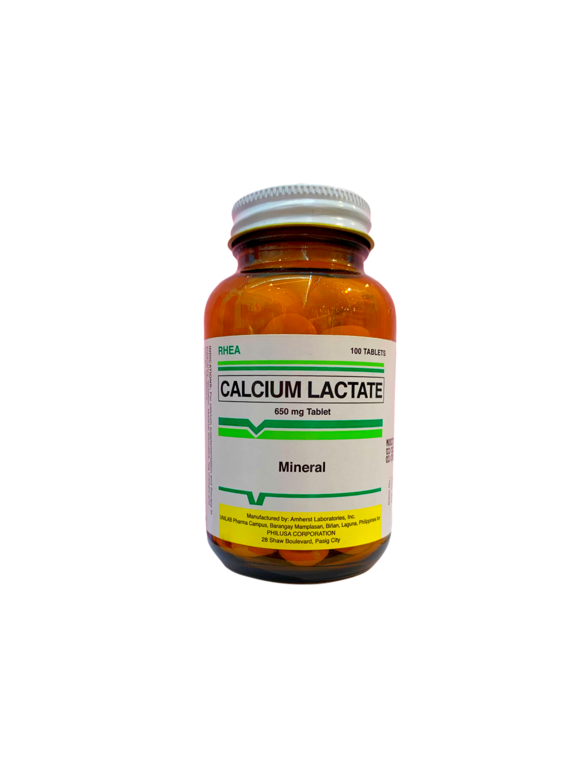 RHEA CALCIUM LACTATE 650MG TABLET 100'S - Iloilo Supermart Online- Aton ...