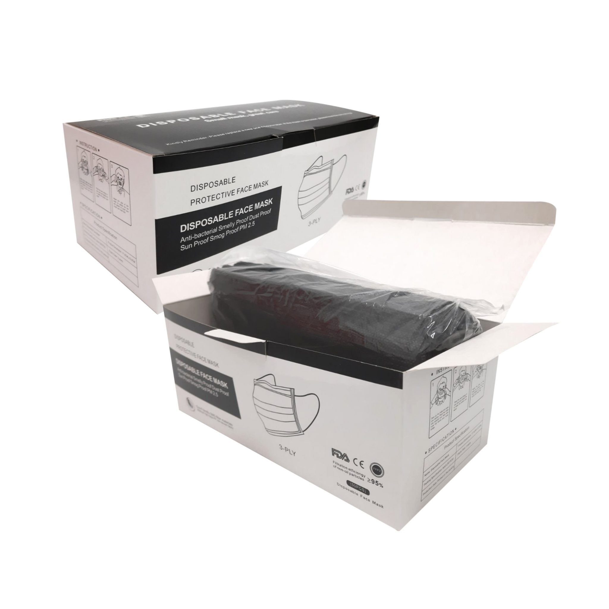 FACEMASK 50'S BLACK - Iloilo Supermart Online- Aton Guid ini!