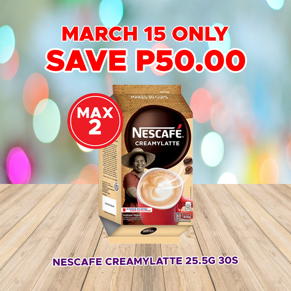 NESCAFE CREAMYLATTE 25.5G 30S SAVE P50.00 - Iloilo Supermart Online ...