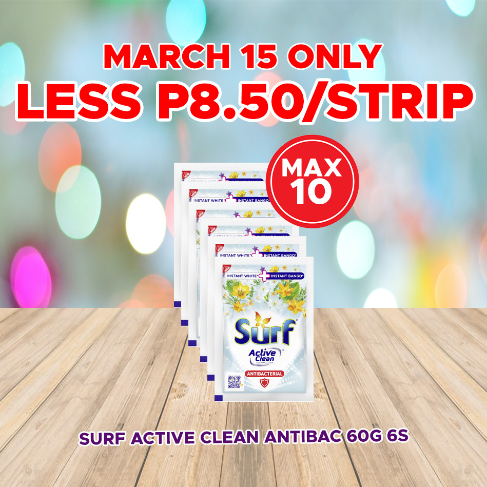SURF ACTIVE CLEAN ANTIBAC POWDER 60G 6SLESS P8.50/STRIP - Iloilo ...