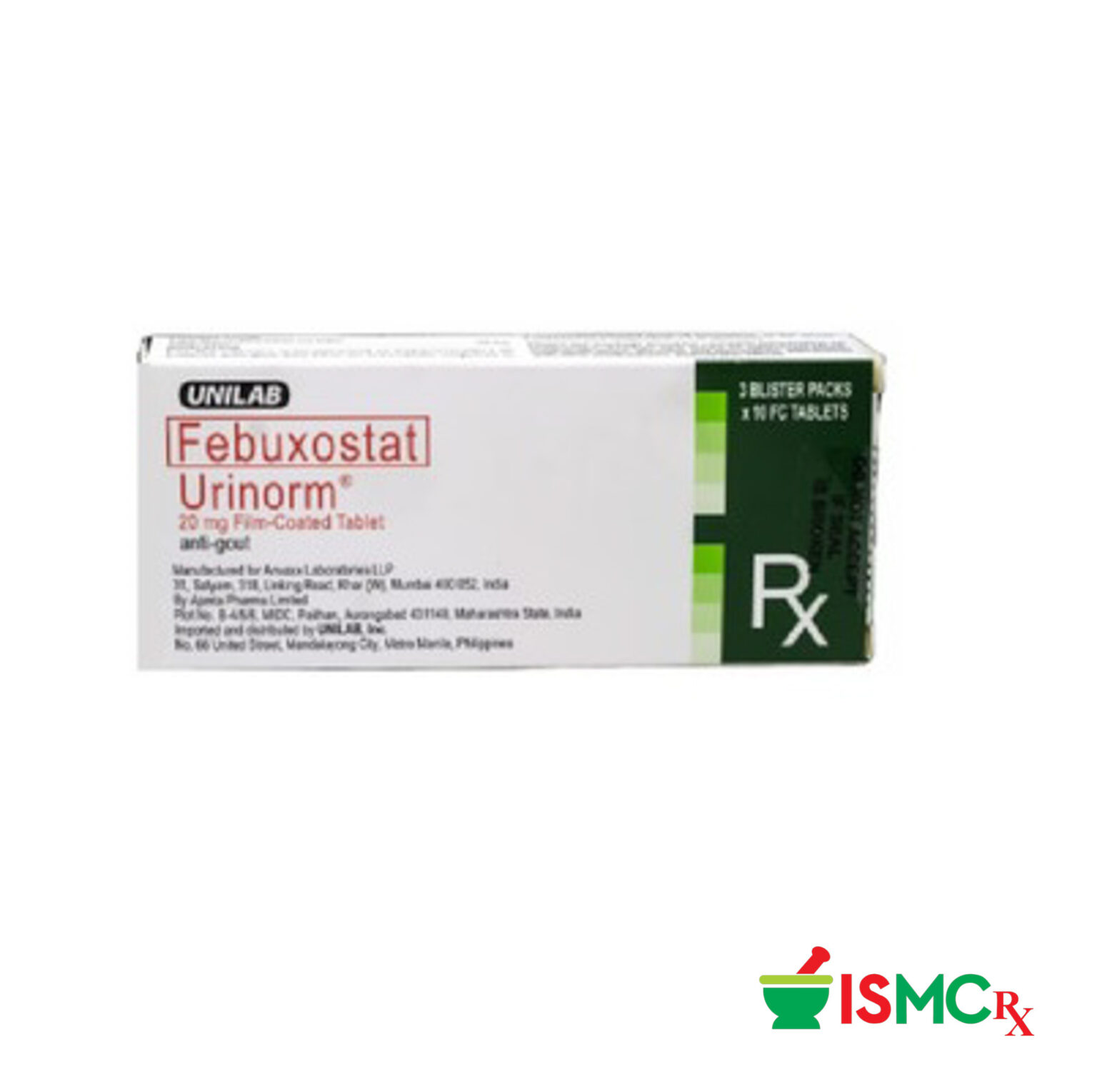 URINORM 20MG TABLET - Iloilo Supermart Online- Aton Guid ini!